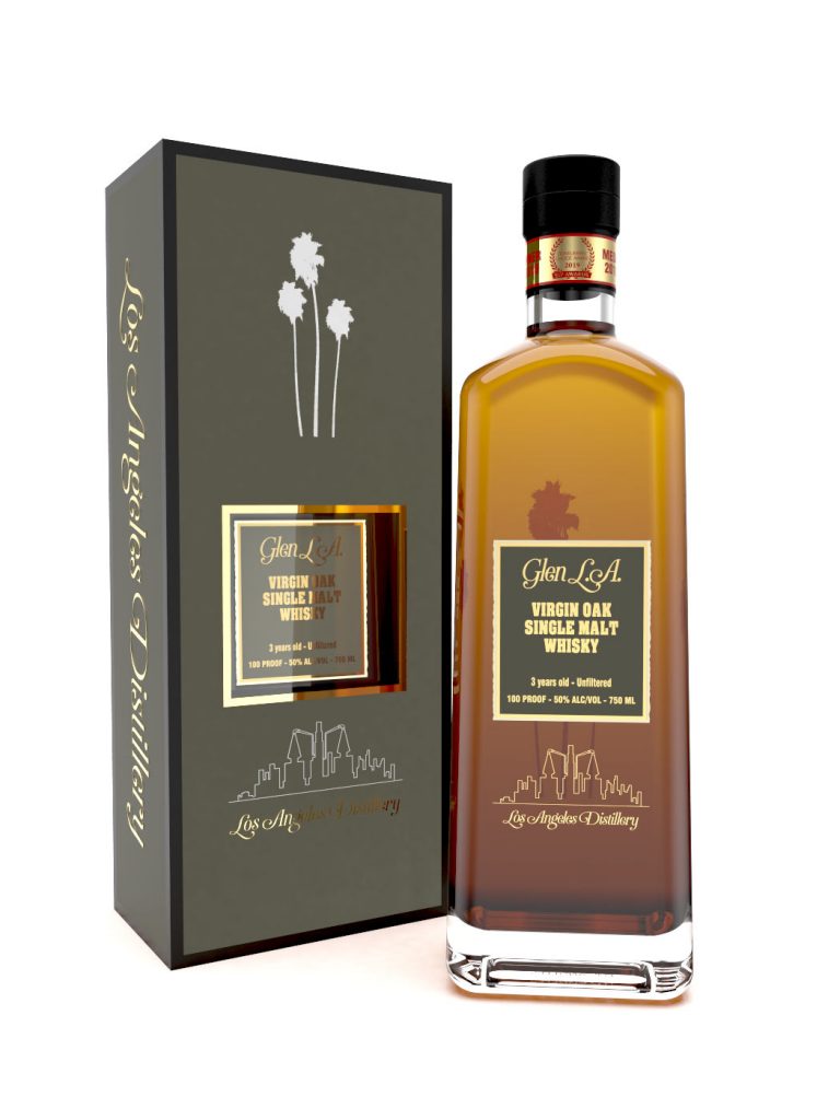 Glen LA Virgin Oak Single-Malt Whisky 100 Proof Gift Box - The Whiskey ...